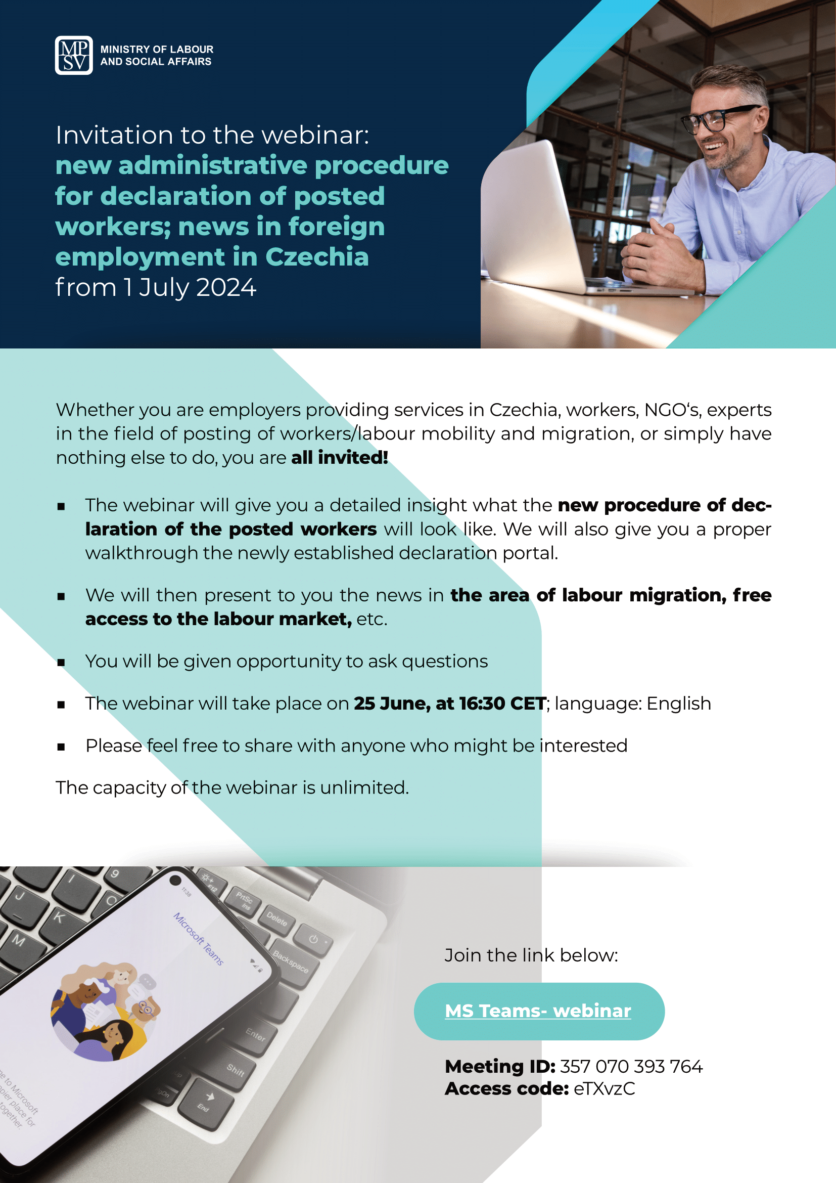 Invitation to the webinar